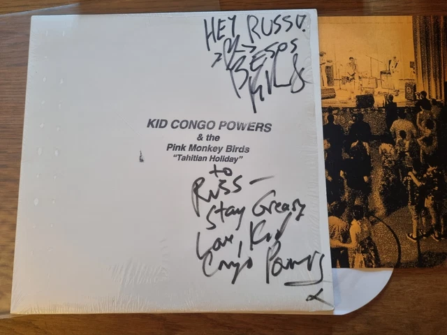KID CONGO POWERS & The Pink Monkey Birds Tahitian Holiday SIGNED SLEEVE ...