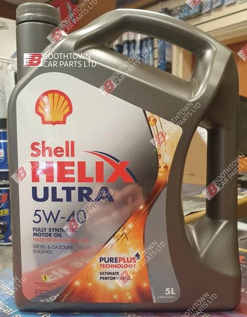 SHELL HELIX ULTRA 5W-40 5W40 Fully Synthetic Engine Oil - 5 Litres 5L ...