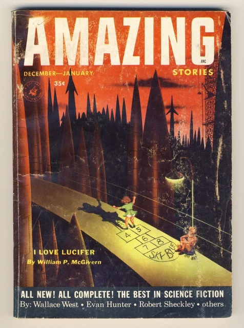 1954 AMAZING STORIES Science Fiction Philip K Dick Robert Bloch Robert ...