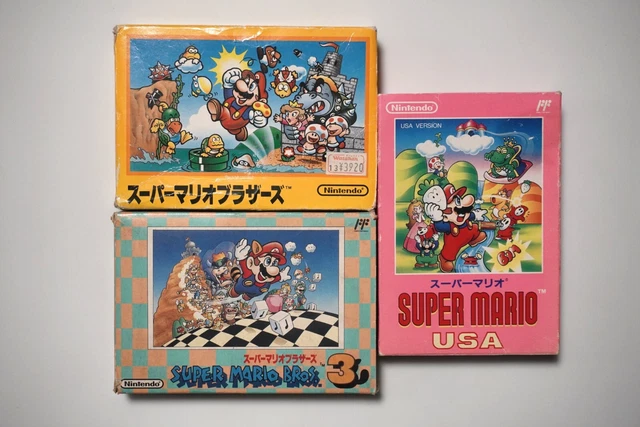 FAMICOM SUPER MARIO Bros 1 USA 3 I III Boxed Japan FC game US Seller £ ...
