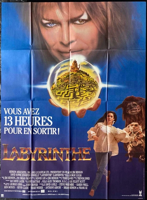 LABYRINTH ORIGINAL FRENCH Grande Movie Poster David Bowie Jim Henson ...