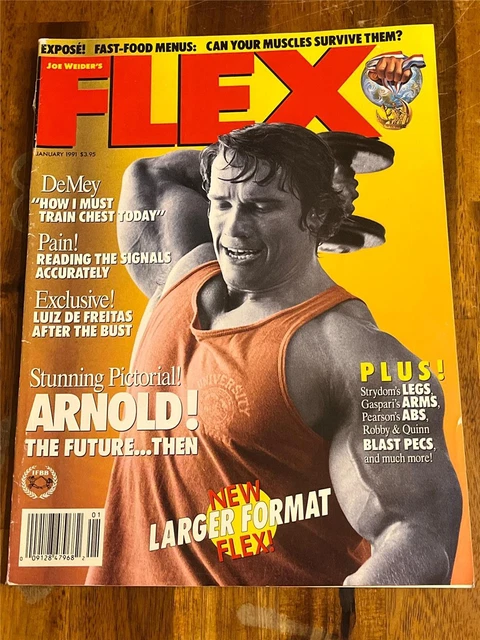 FLEX BODYBUILDING MUSCLE magazine ARNOLD SCHWARZENEGGER 1-91 £9.08 ...