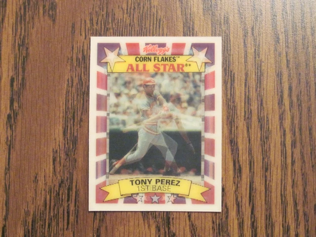 1992 KELLOGGS CORN Flakes All Star Tony Perez 3-D Nr Mt EUR 2,00 ...