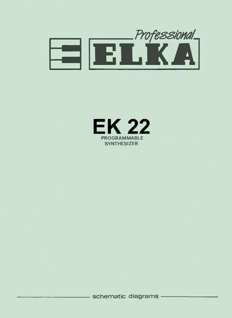 ELKA EK-22 SERVICE Manual Repair Schematic Diagrams Circuit Diagram ...
