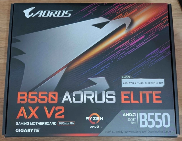 GIGABYTE B550 AORUS Elite AX V2 AM4 ATX Motherboard (Boxed and looked ...