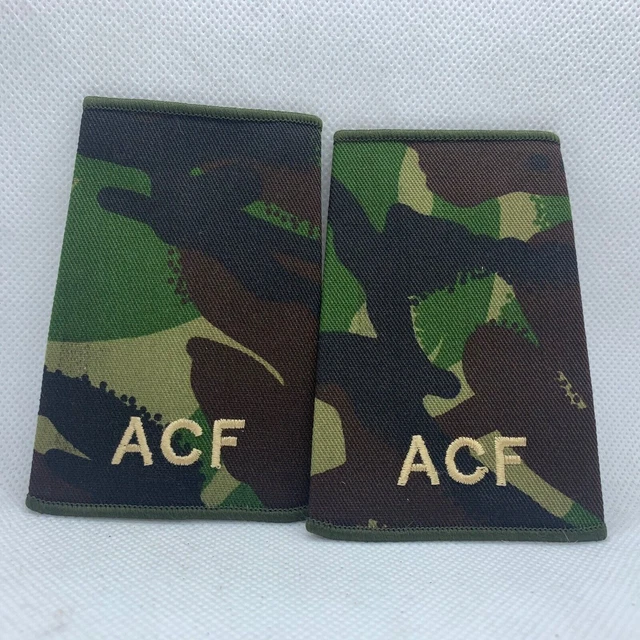 CADETTO ACF DPM Mostrine Di Rango / Epaulette Paio Britannico Originale ...