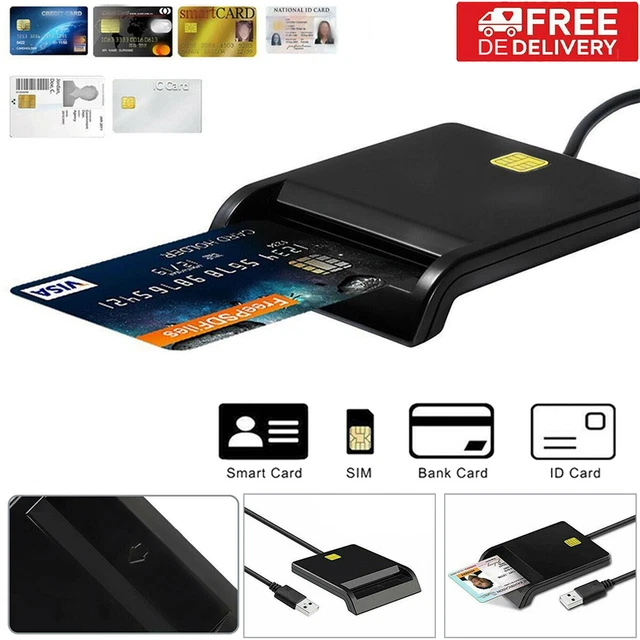 USB CHIPKARTENLESER SIM Kartenleser Personalausweis Lesegerät Smart ...