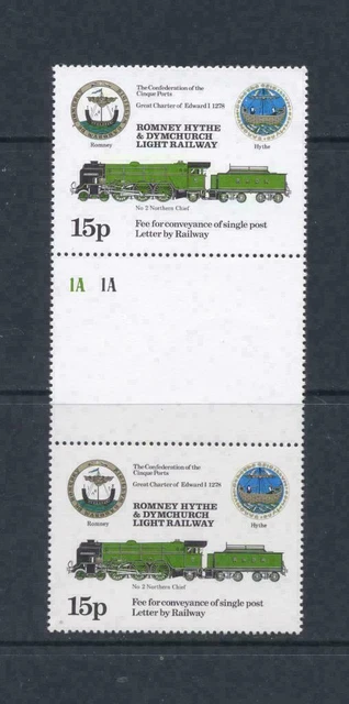 RHD RAILWAY 1978 Railway Letter Stamp Cinque Ports Anniversary gutter ...