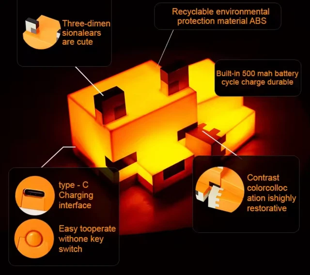 BABY FOX RECHARGEABLE Glow Night Light £14.65 - PicClick UK