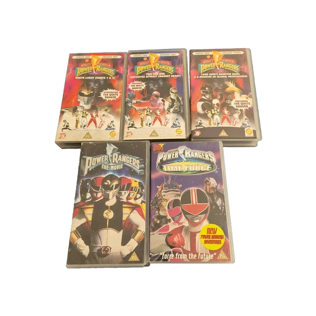 POWER RANGERS VHS Bundle X 5 THE MOVIE, SERIES 2 VOL 1- 3 & TIME FORCE ...