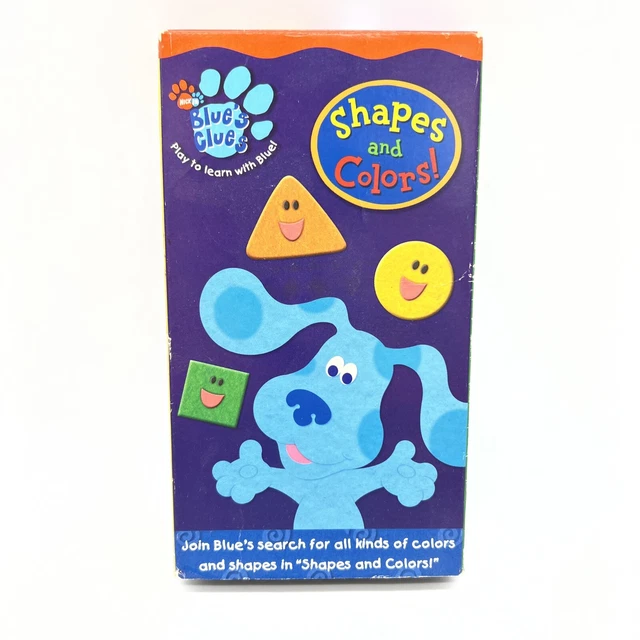 BLUES CLUES SHAPES and Colors VHS 2003 Vintage Nick Jr Nickelodeon Tape ...