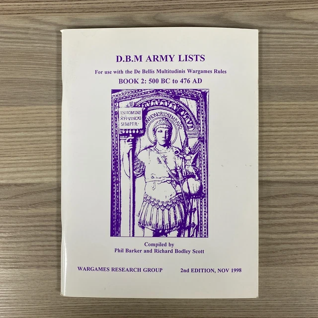 DBM ARMY LISTS Book 2 De Bellis Multitudinis Rules Wargames Research ...