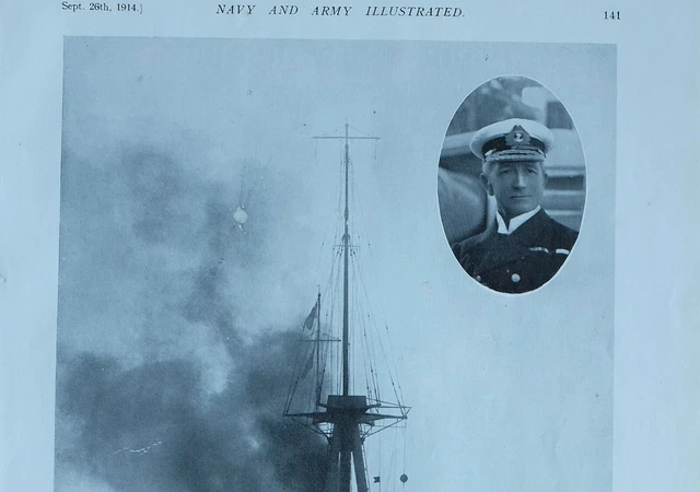 1914 WW1 PRINT Australias Navy H.m.a.s Flagship Rear Admiral George ...