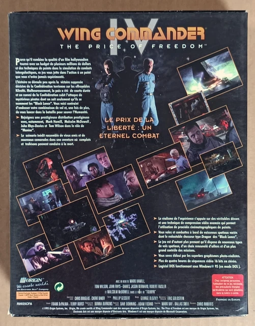 ANCIEN JEU PC CD BIG BOX VF WING COMMANDER IV de chez ORIGIN EUR 44,90 ...