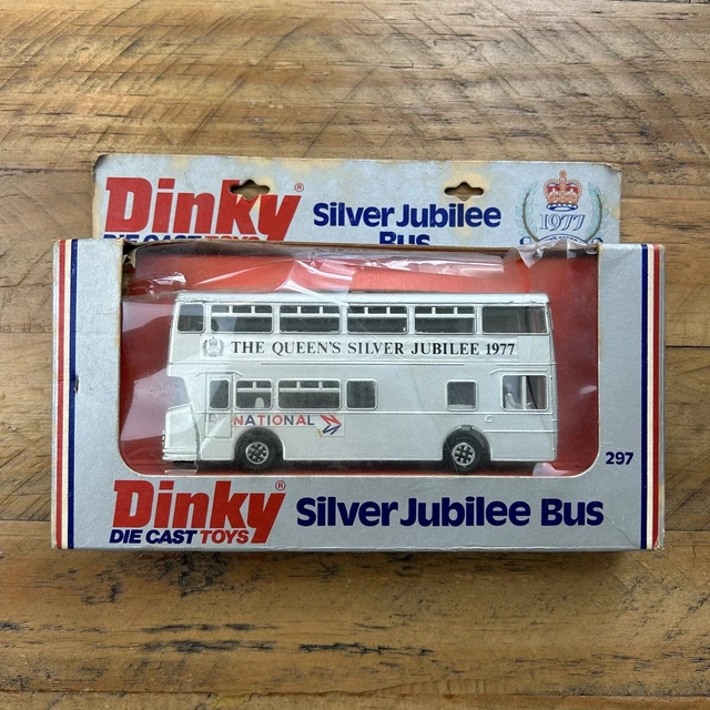 VINTAGE DINKY 1977 Silver Jubilee Bus Double Decker Routemaster N0. 297 ...