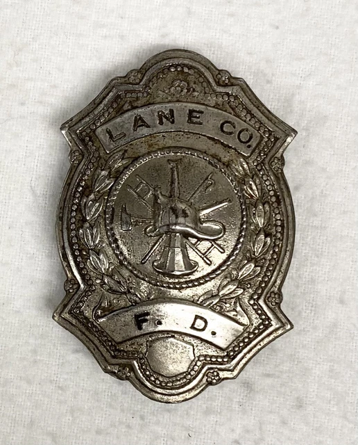 VINTAGE LANE COUNTY Fire Department Badge £20.08 - PicClick UK