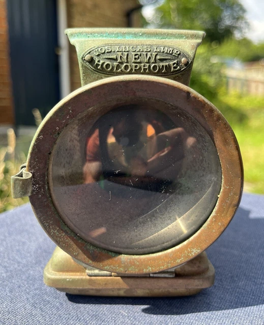 JOSEPH LUCAS NEW HOLOPHOTE Bicycle Lantern Antique Oil Light Vintage ...