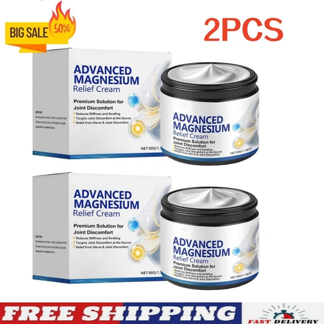 2X MAGNESIUM PAIN Relief Cream , Joint & Bone Therapy Cream £6.68 ...