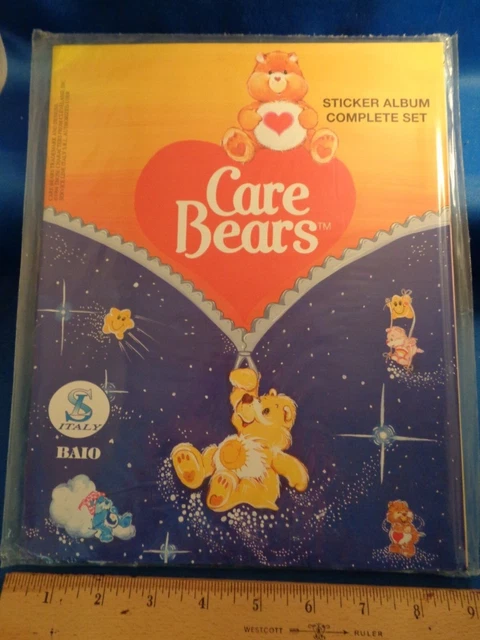 CARE BEARS STICKER BOOK w/ 180 STICKER CARD SET (1) SEALED PACKAGE SET ...