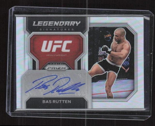 2023 PANINI PRIZM UFC #LS-BRT Bas Rutten signatures légendaires argent ...