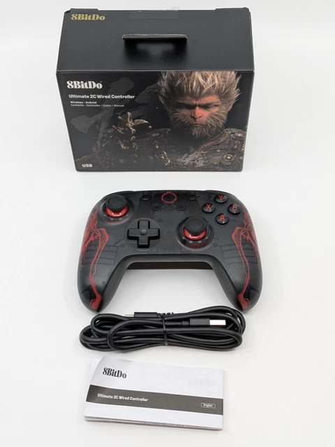 8BITDO ULTIMATE 2C Wired controller USB-C Hall Effect for PC Black Myth ...