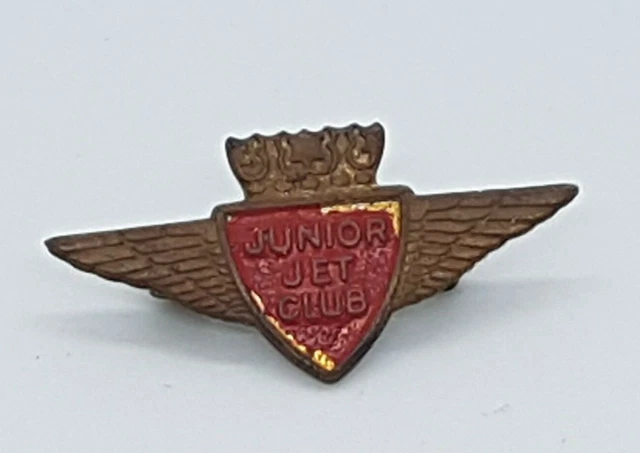 JUNIOR JET CLUB Vintage PIN BADGE BOAC British Overseas Airways ...