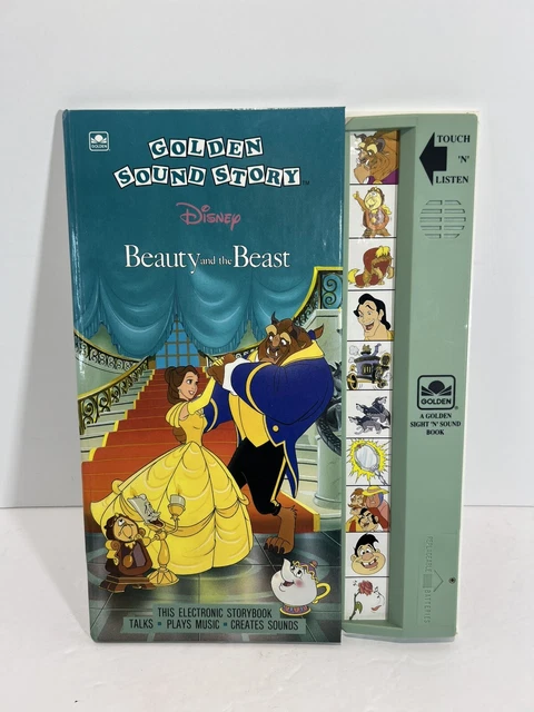 VTG DISNEY BEAUTY The Beast Golden Sound Story Sounds Book Talking ...