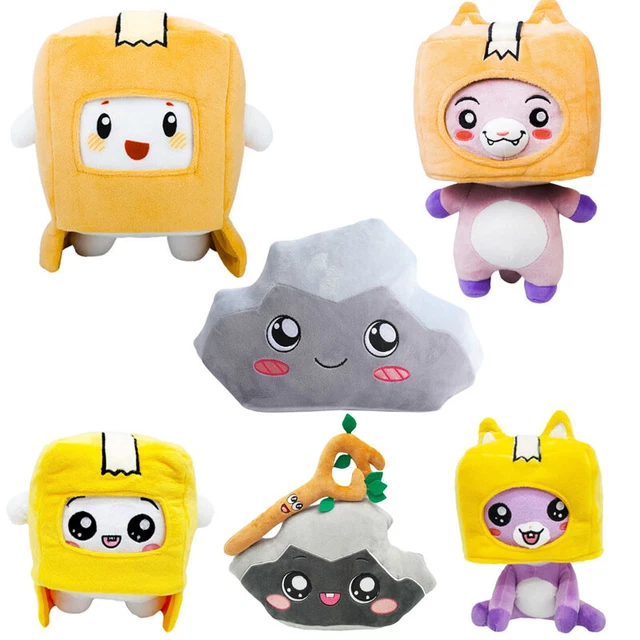 LANKYBOX BOXY FOXY Rocky Shark Plush Teddys-Doll Stuffed Soft Toy Kids ...