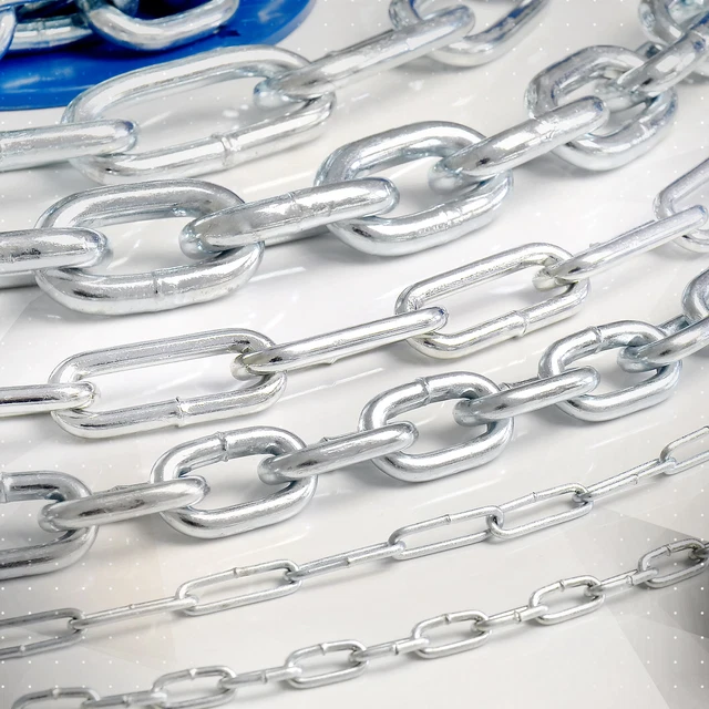 STAHLKETTE EISENKETTE VERZINKT kurzgliedrig - langgliedrig Rundstahlkette Ketten EUR 1,29 ...