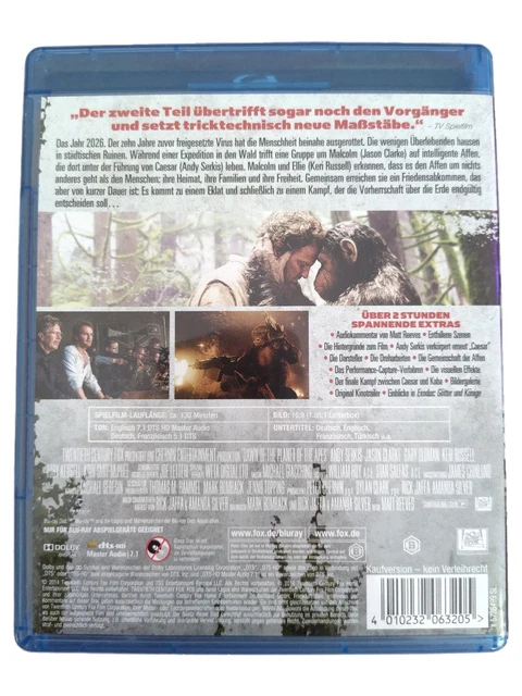 PLANET DER AFFEN: Revolution Blu-Ray Film Sci-Fi Distopico EUR 5,95 ...
