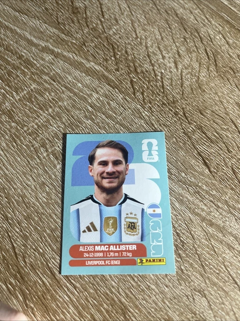 PANINI FIFA WORLD Cup 2026 Sticker ARG 9 Argentina Alexis Mac Allister ...
