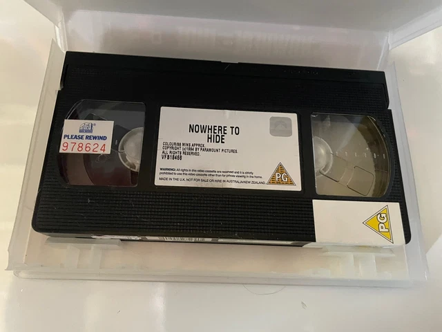 NOWHERE TO HIDE - VHS - Video Big Box - Ex Rental £7.00 - PicClick UK