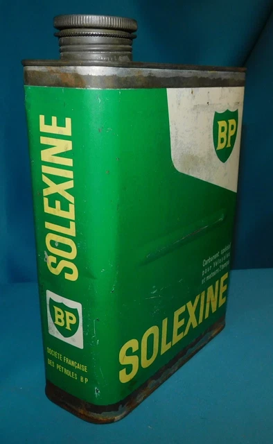 ANCIEN BIDON HUILE 2L . Bp Solexine . Solex Mobylette .Oil Can Motor ...