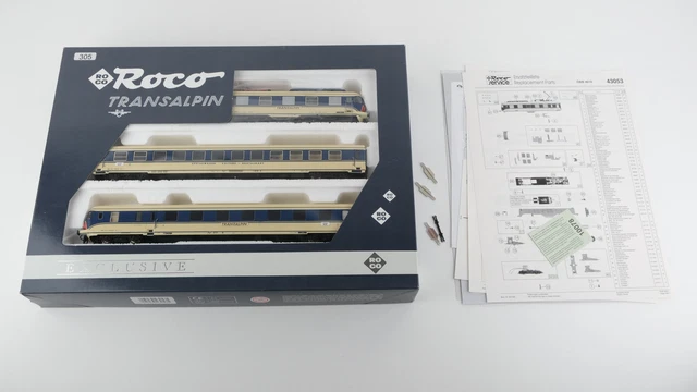 ROCO H0 43053 Triebzug Set E-Lok 4010.05 ÖBB "Transalpin" Gleichstrom ...
