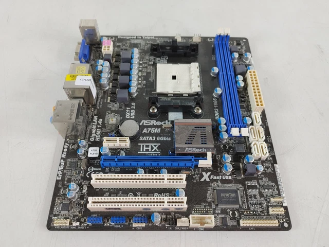 ASROCK A75M AMD Socket FM1 DDR3 Desktop Motherboard w/ I/O shield £97. ...