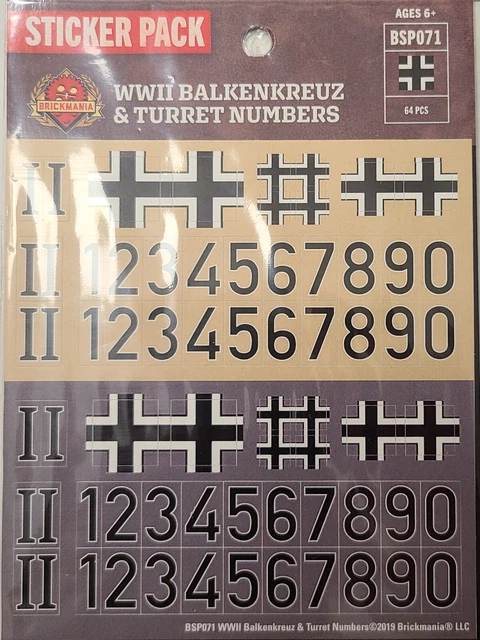 BRICKMANIA WW2 GERMAN Vehicles and Turret sticker pack - New. £4.73 ...