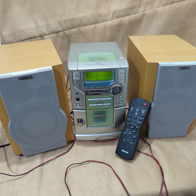 PHILIPS MC-20 MICRO Hi-Fi System FM Radio CD AUX Cassette Player ...