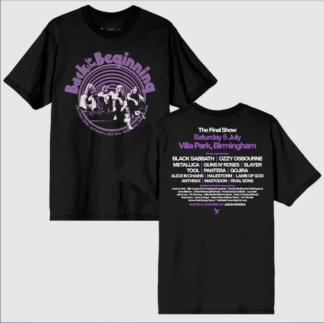 BLACK SABBATH 'BACK TO THE BEGINNING 2025 Black T-Shirt 2sides £17.48 ...
