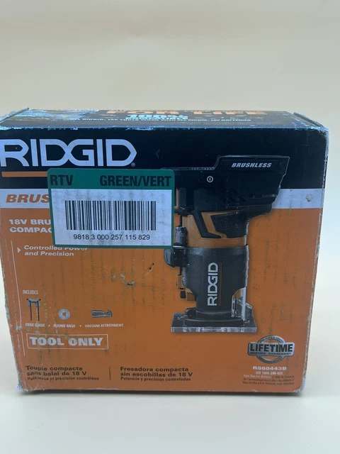 RIDGID R860443B 18V OCTANE Cordless Brushless Compact Router $41.00 ...