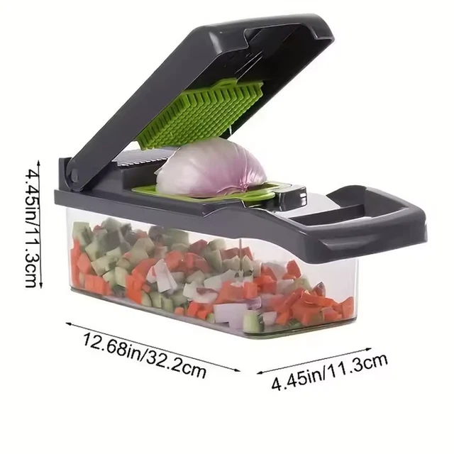 16 IN 1 Vegetable Chopper Salad Fruit Mandolin Slicer Food Dicer Cutter ...