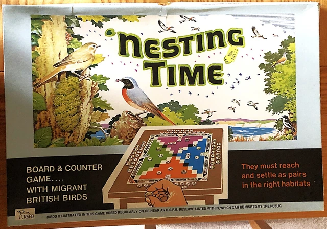 RSPB BOARD GAME NESTING TIME British Birds. Extremely rare vintage game ...