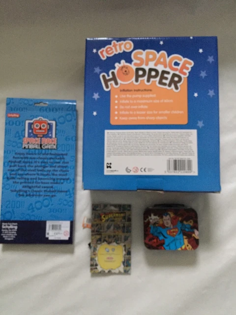SPACE HOPPER, PINBALL, Superman Keyring & Mini Metal Case, ALL NEW, Toy ...