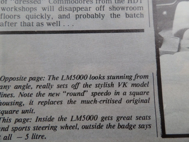HOLDEN BROOK HOT Police Special LM5000 Motor Manual Magazine Aug 1984 £4.99 - PicClick UK