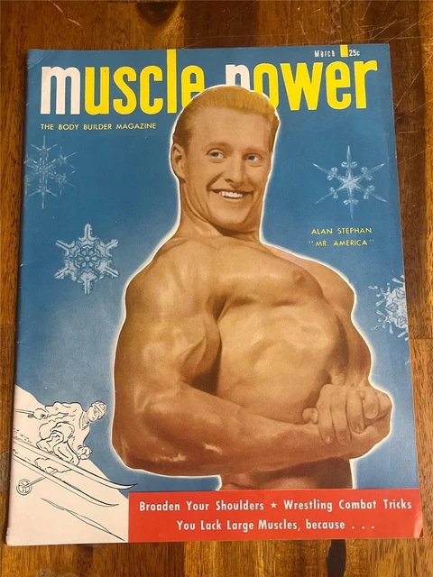 MUSCLE POWER BODYBUILDING fitness magazine ALAN STEPHAN 3-49 $24.99 ...