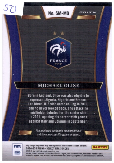 2024-25 PANINI FIFA Select Michael Olise Patch £0.88 - PicClick UK