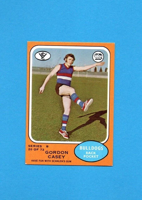SCANLENS 1973B VFL/AFL FOOTBALL CARD #20 Gordon Casey MINT (Footscray ...