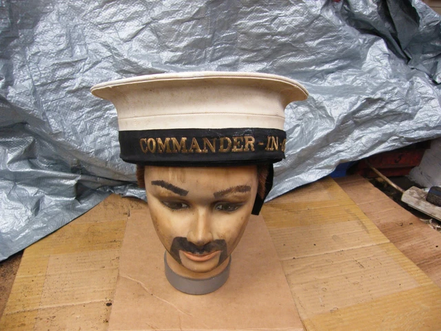 WW2 ERA ROYAL navy ratings cap commander-in-chief £22.95 - PicClick UK