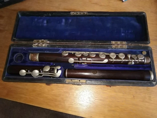 FLUTE-OLD, IN CASE £181.00 - PicClick UK