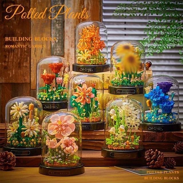 MINI FLOWER PLANT Bricks DIY 3D Model Bricks Assembling Toys Gift EUR ...
