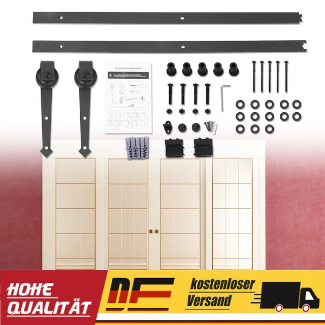 SCHIEBETÜRBESCHLAG SET SCHIEBETÜRSYSTEM Flaschenzug Laufschiene Türzubehör EUR 36,99 - PicClick DE